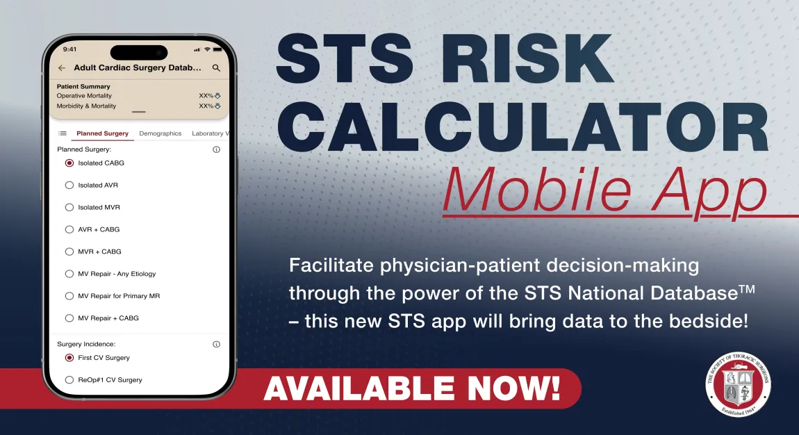 New STS Risk Calculator App Puts Real-Time Decision Support at Your Fingertips | STS